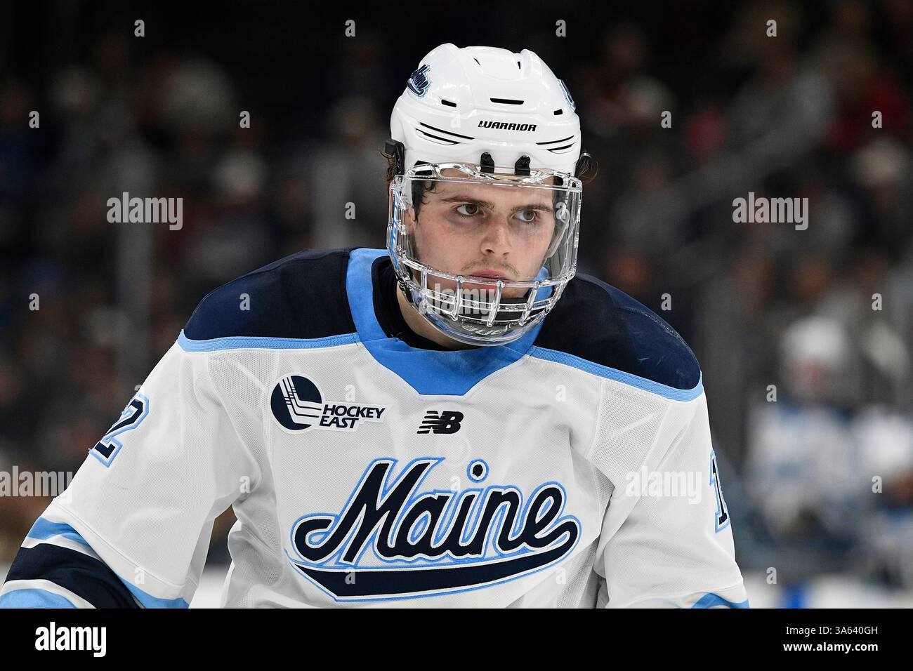 BOSTON, MA - MARCH 20: Maine Black Bears forward Owen Fowler (12) looks ...