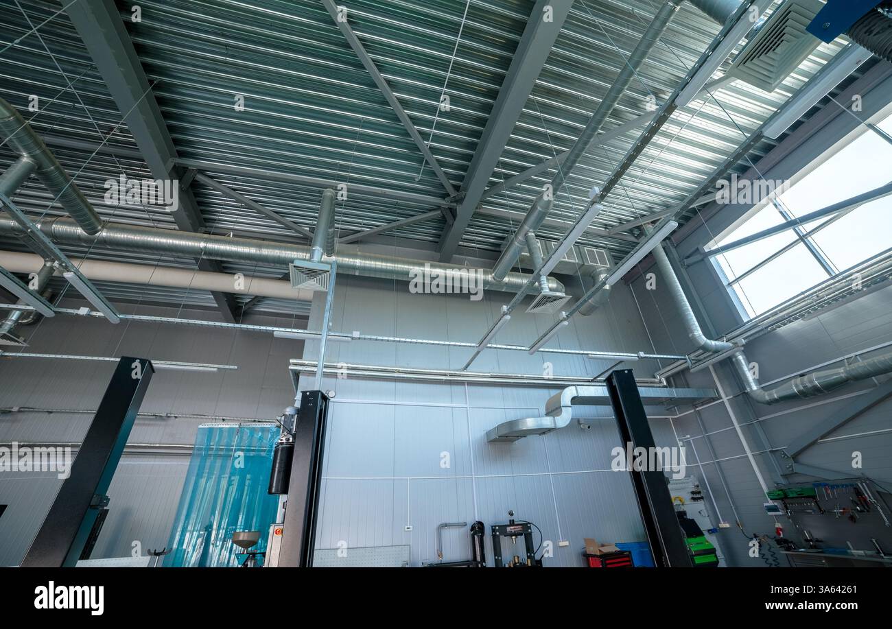 Heating pipe system in the warehouse of the enterprise. general plan ...