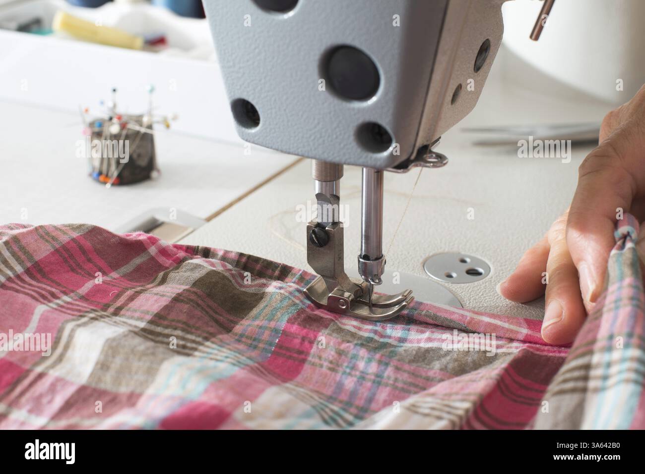 Sewing machine close up Stock Photo - Alamy