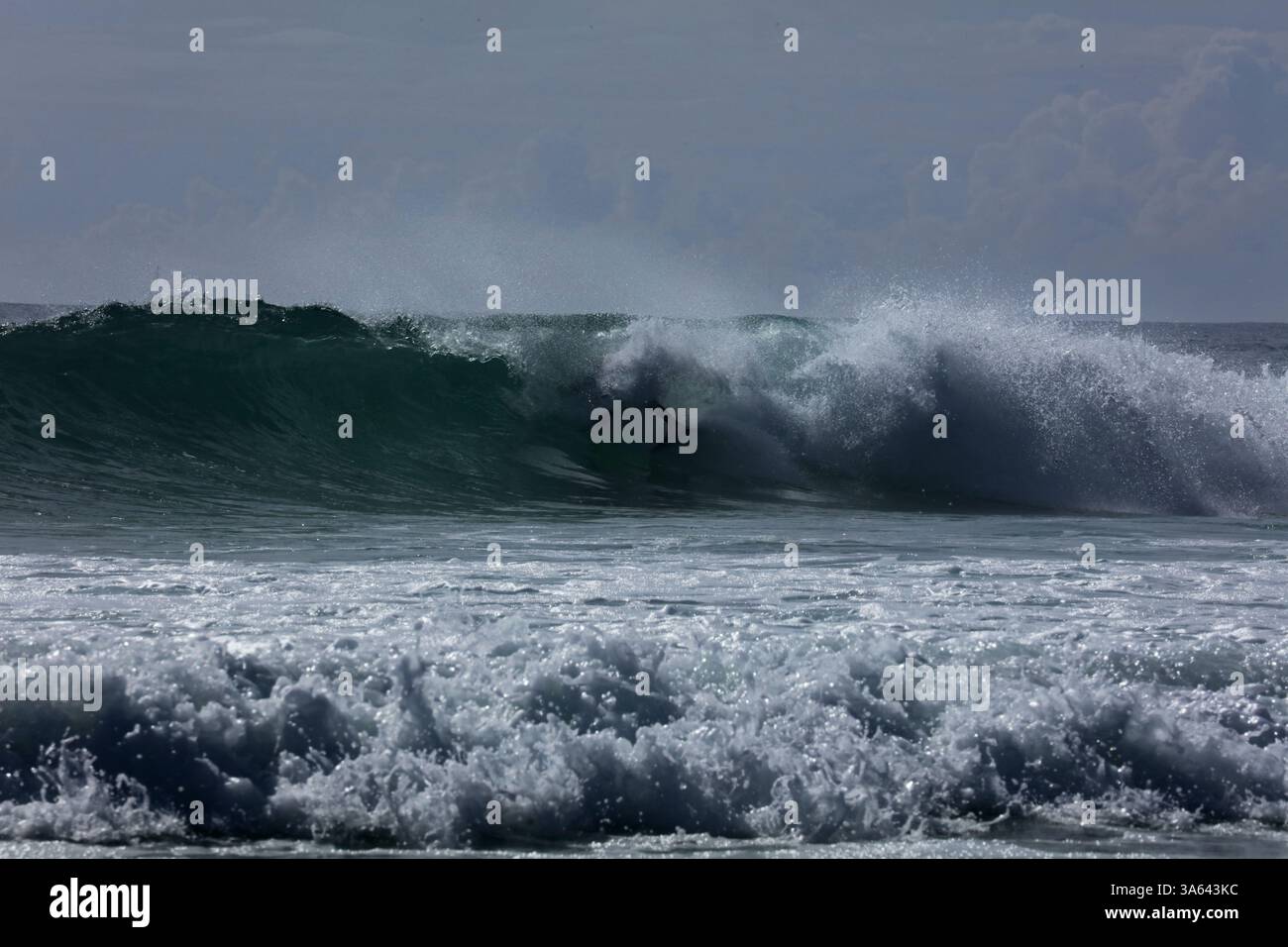 Massive waves in Atlantic Ocean, France Stock Photo - Alamy