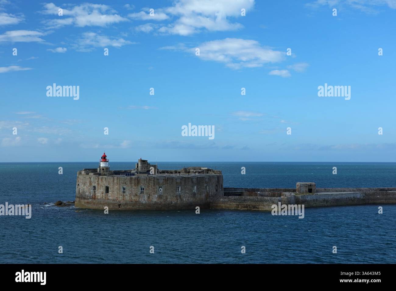 Pelee Island Fort in Cherbourg Harbour, Normandy, France Stock Photo ...