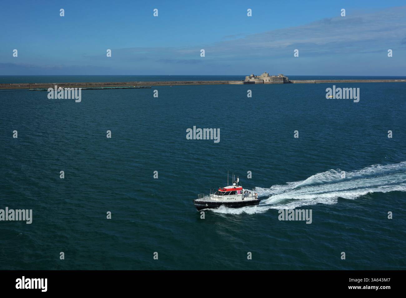 Pelee Island Fort in Cherbourg Harbour, Normandy, France Stock Photo ...