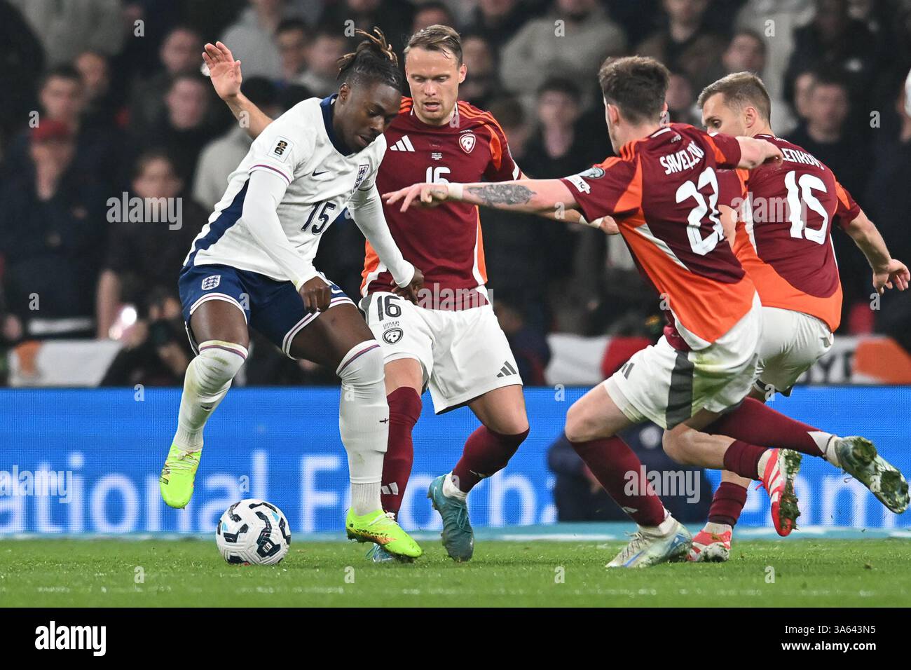 Eberechi Eze (15 England) controls the ball during the FIFA World Cup 2026 Group K Qualifying ...