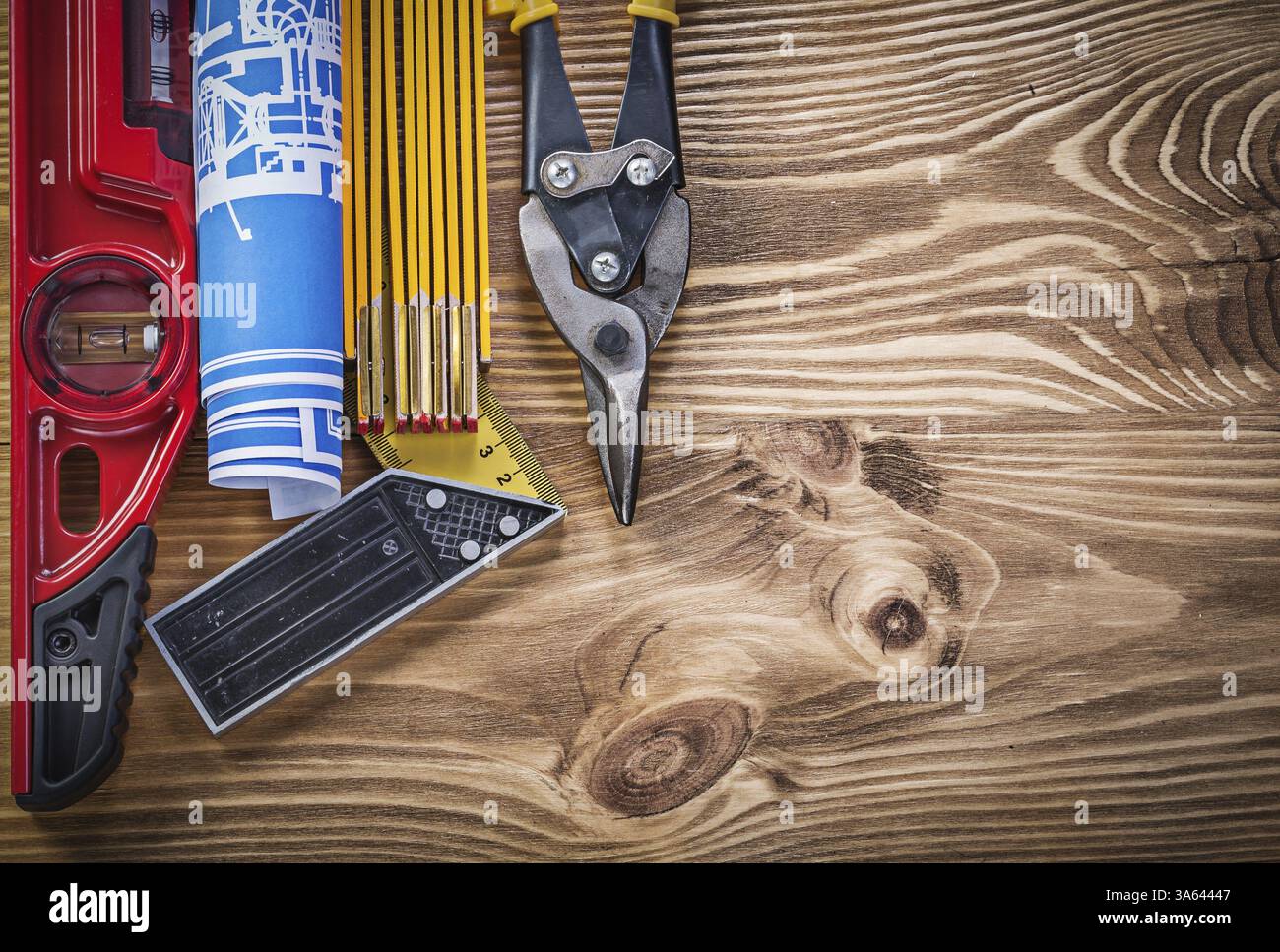 Construction level steel cutter engineering drawing wooden meter square ...