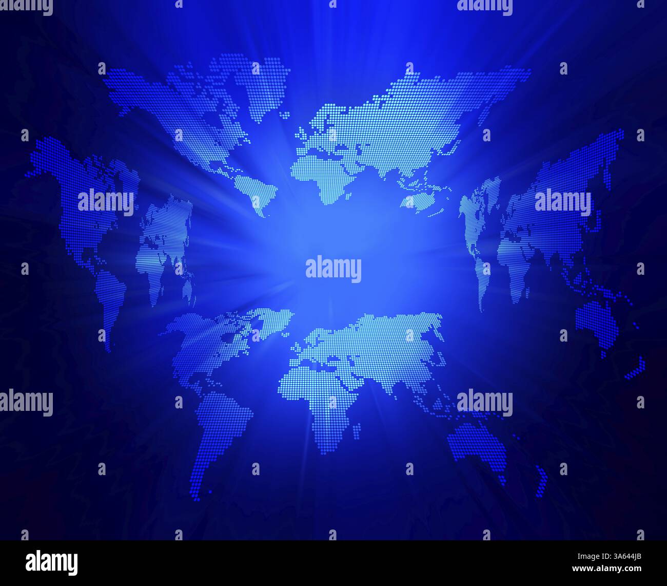 Dot World map business background. Blue colors lights on background ...
