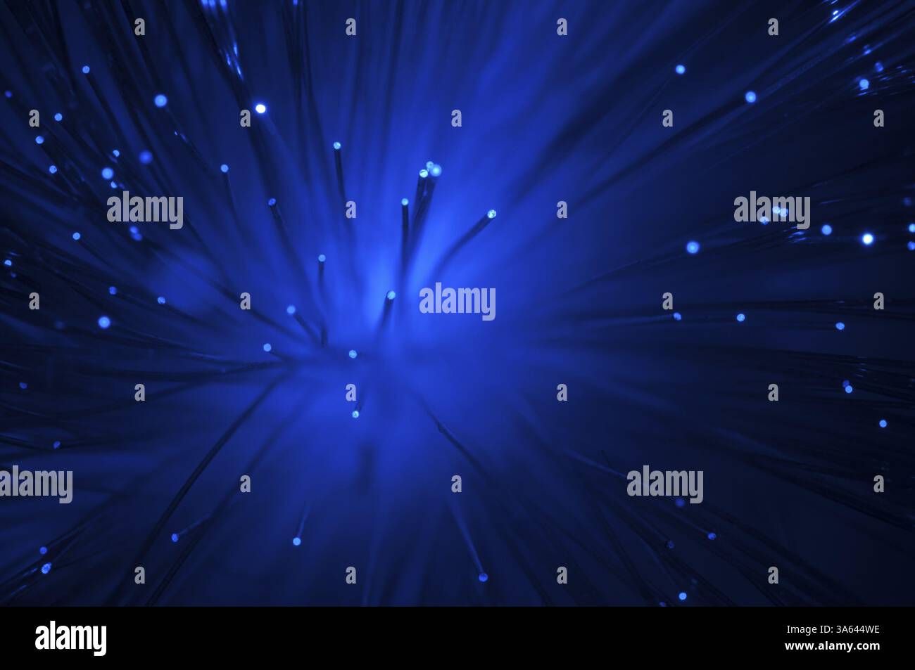 Blue colors optical fibers Stock Photo - Alamy