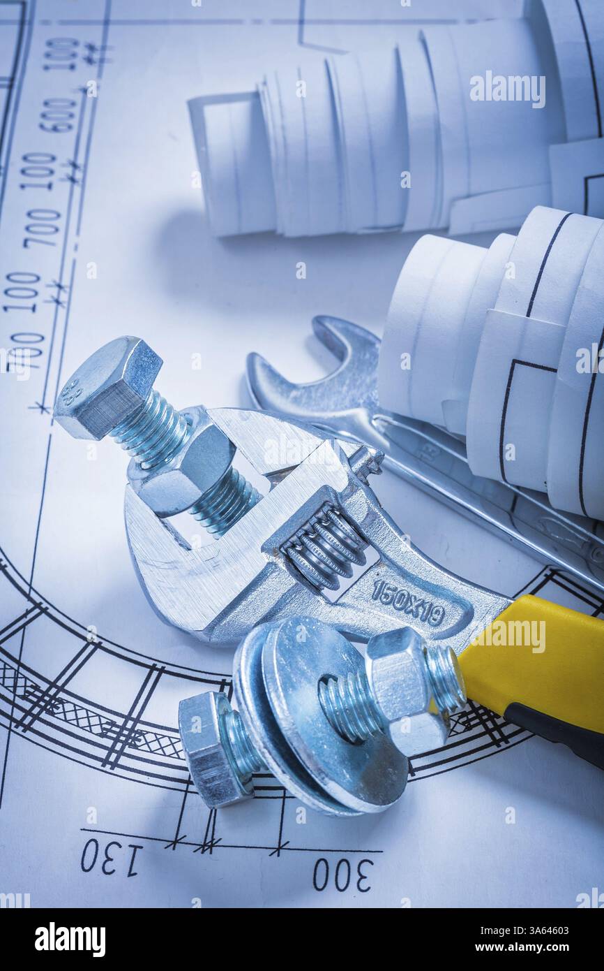 Composition of construction objects maintenance concept Stock Photo - Alamy