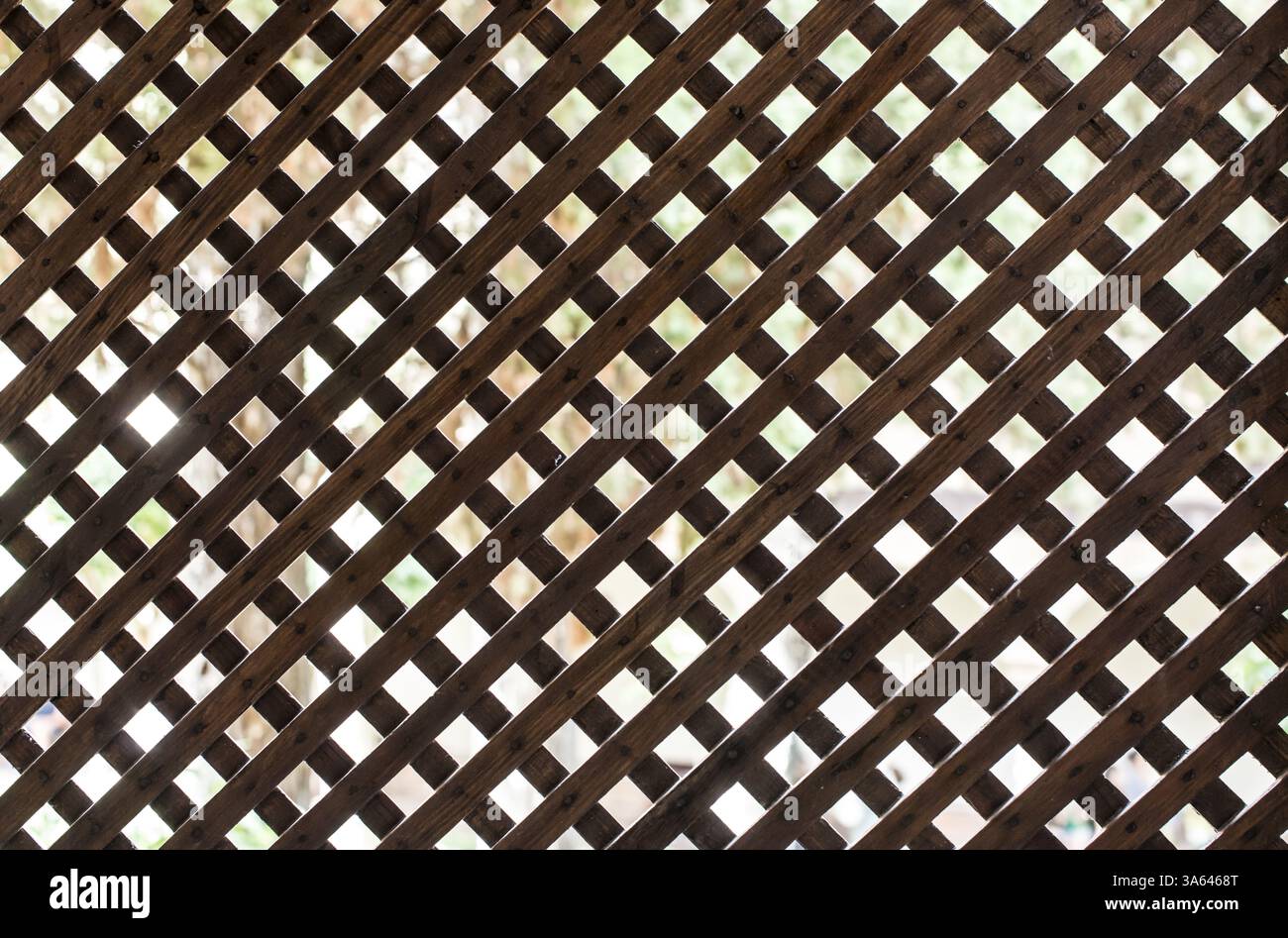 Latticed wooden partition. Back light Stock Photo - Alamy
