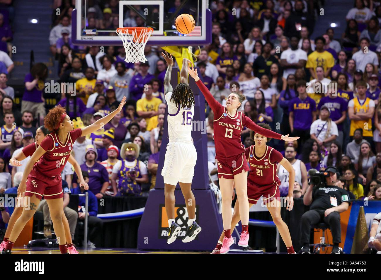 Baton Rouge, United States. 24th Mar, 2025. LSU Lady Tigers guard ...