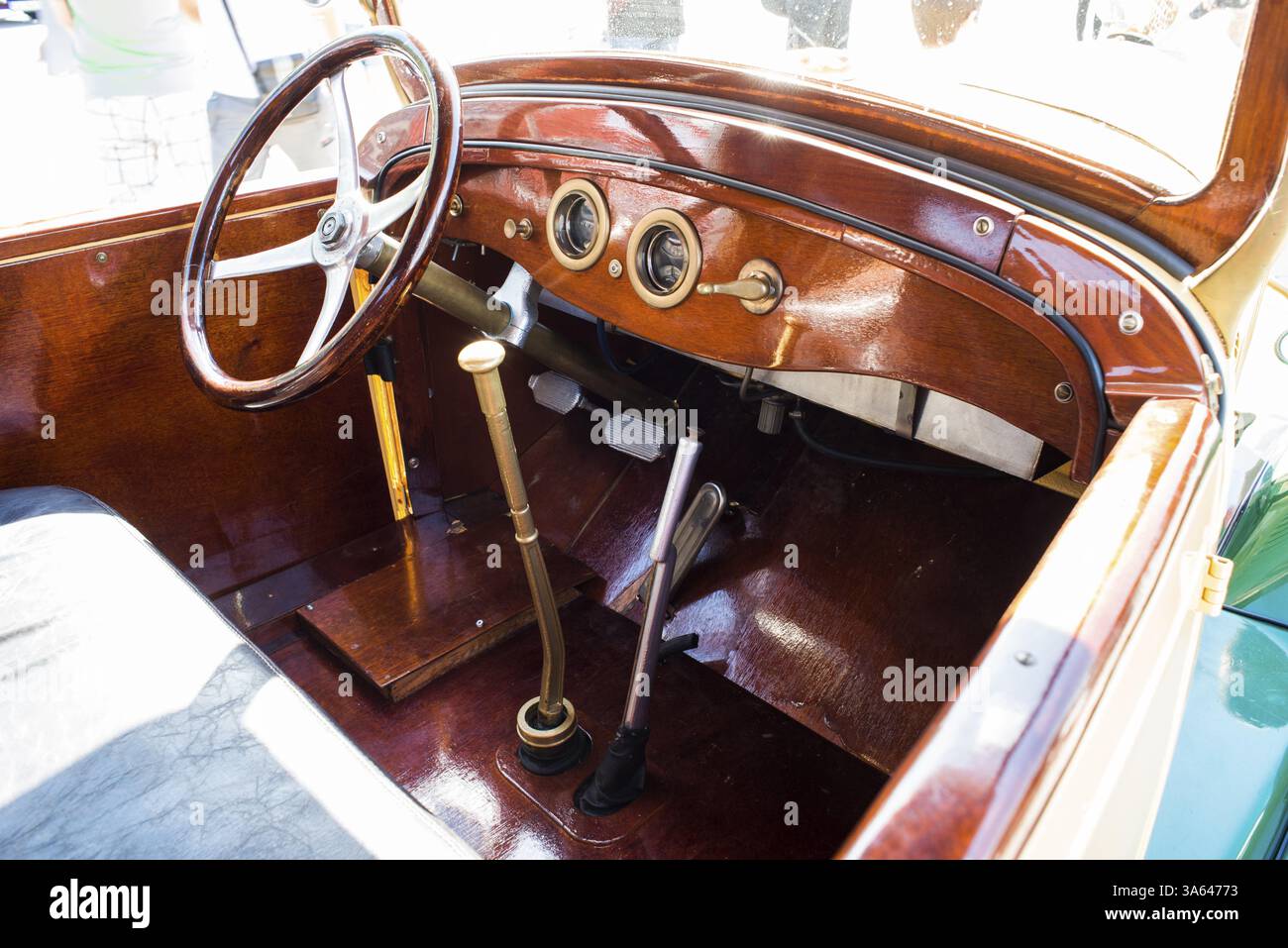 Old vintage retro car interior Stock Photo - Alamy