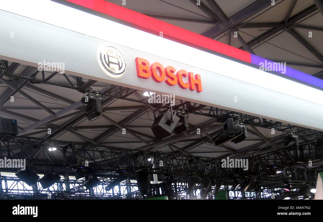 SHANGHAI, CHINA - MARCH 20, 2025 - The booth of German company Bosch ...