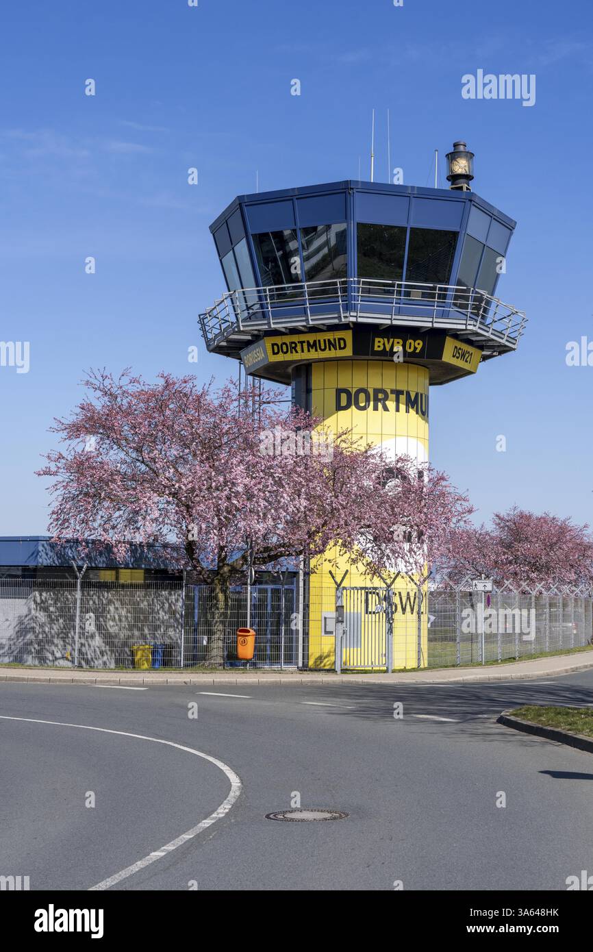 Dortmund Airport, DTM, Air Traffic Control Tower, BVB Black and Yellow ...