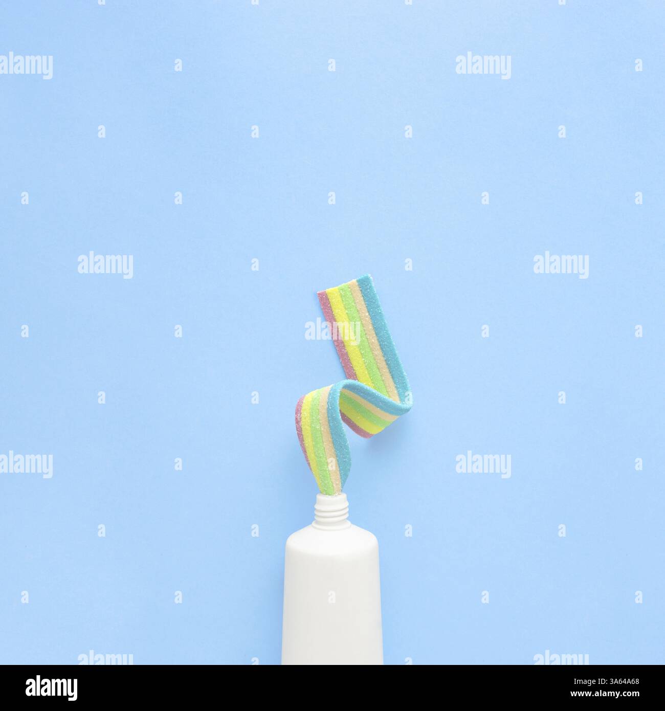 Creative concept still life food health photo of toothpaste tube with ...