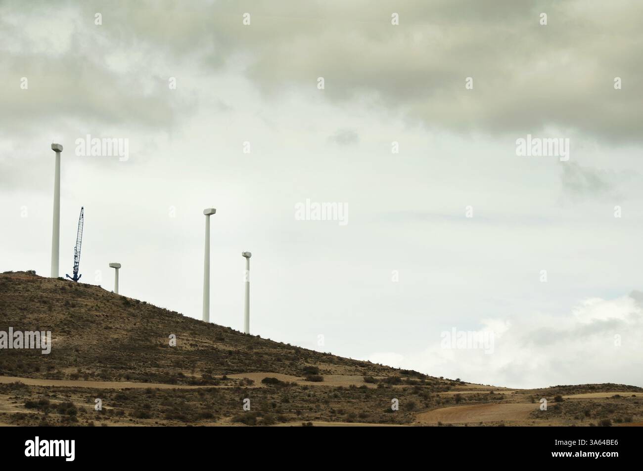 Wind plant installation hi-res stock photography and images - Alamy