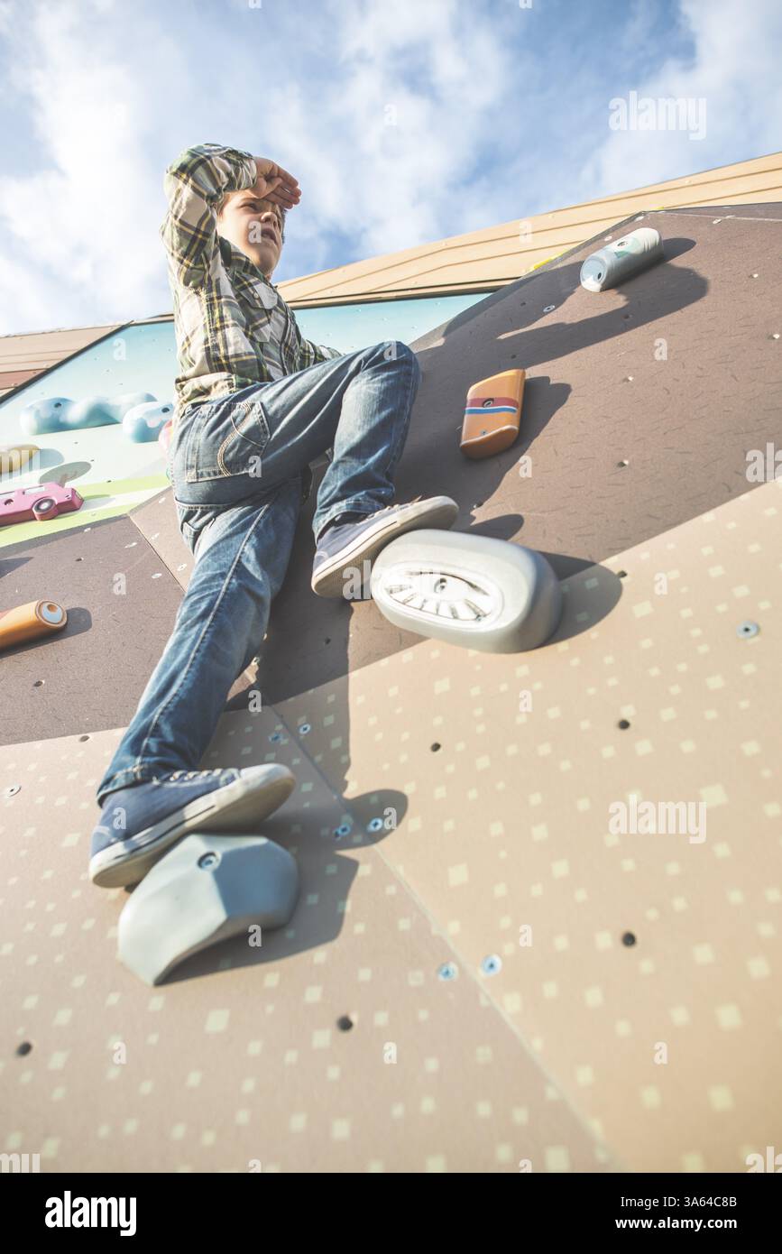 Child climbing out of hi-res stock photography and images - Alamy