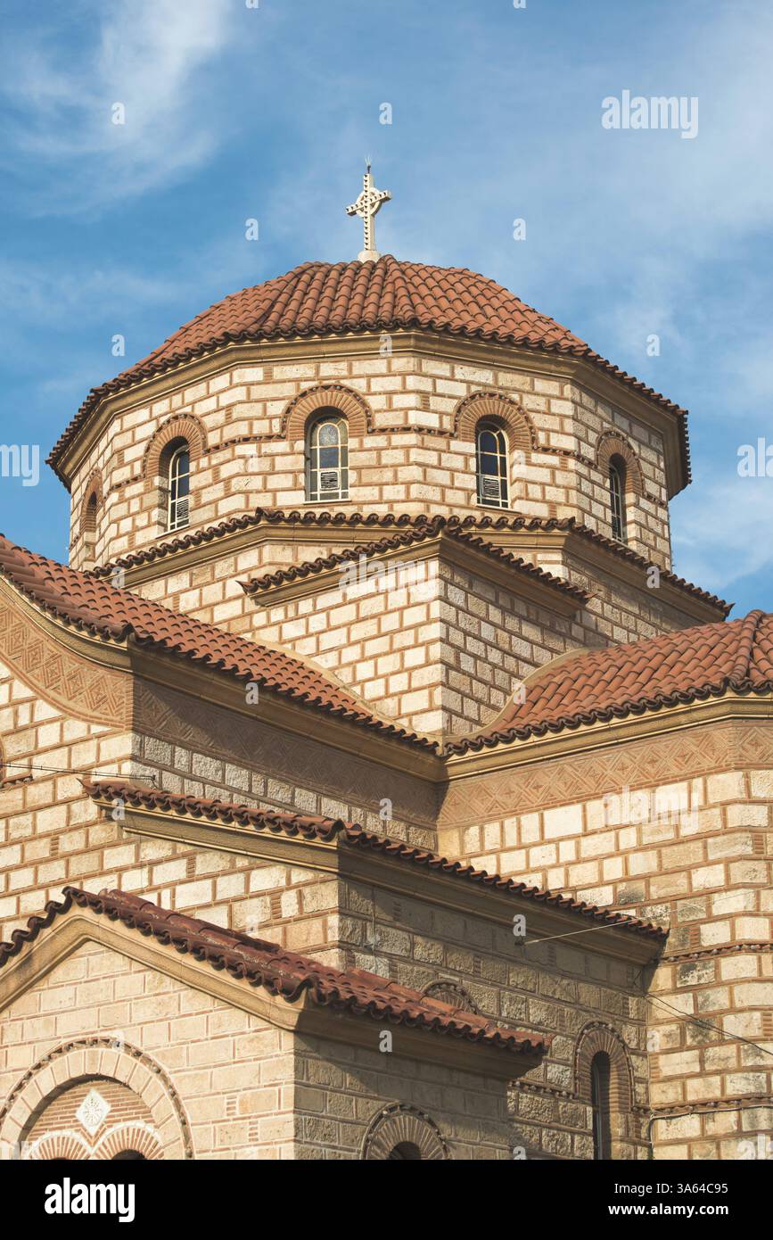 Typical Greek church. Blue sky. Greece Stock Photo - Alamy