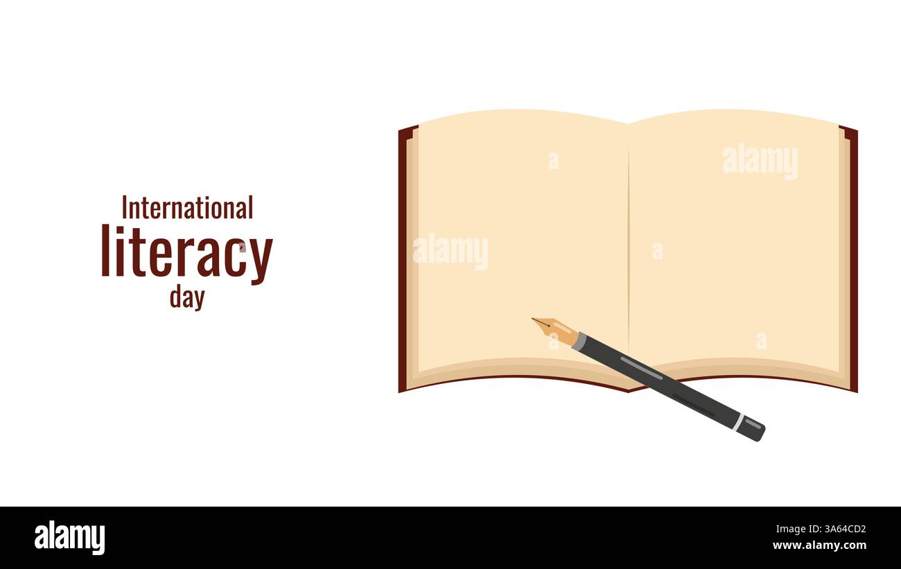 International Book Day literacy day Read education. Pencil on page of ...