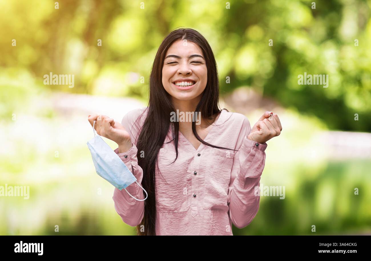 Asian korean woman removing medical hi-res stock photography and images ...