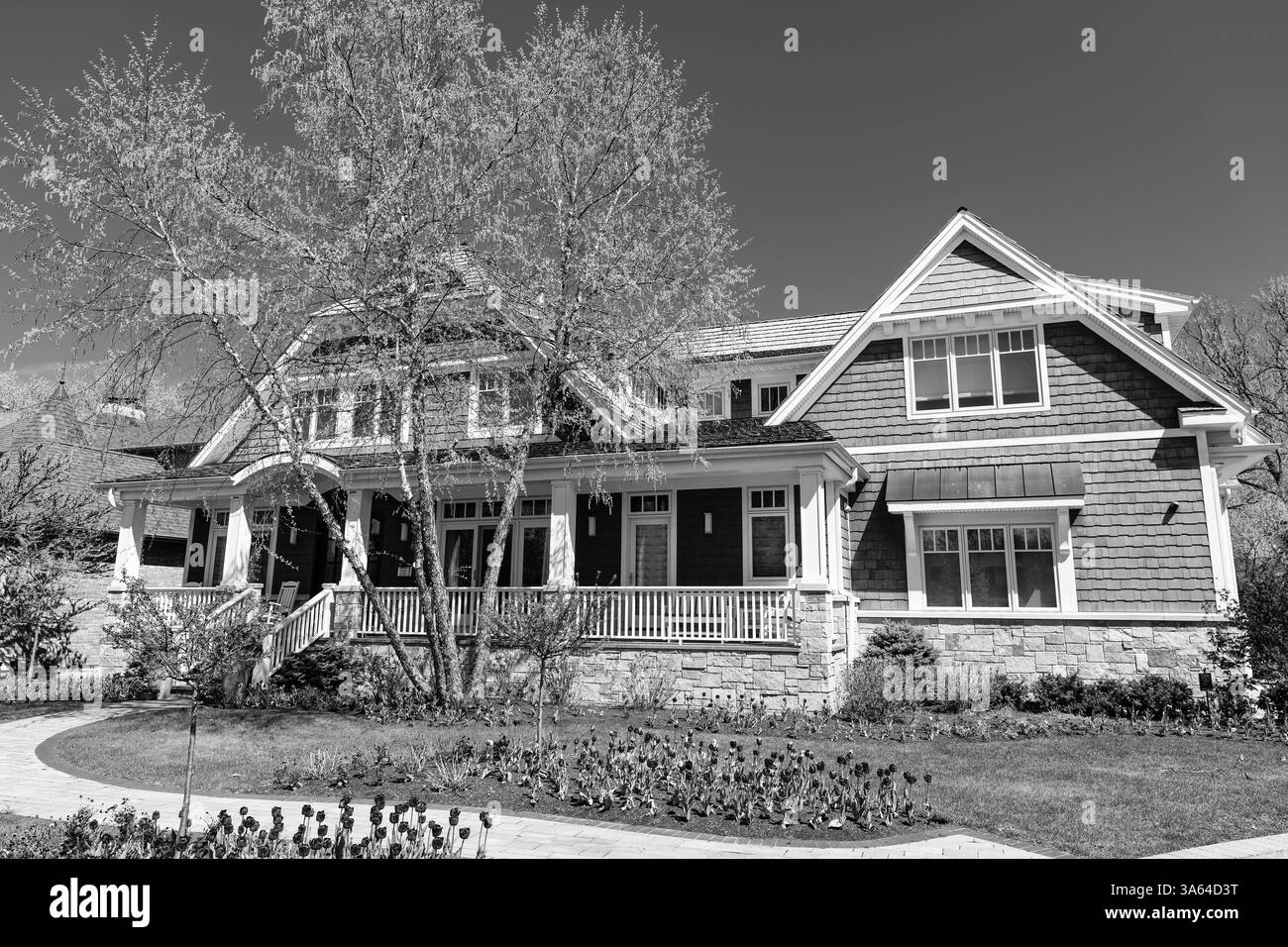 suburban cottage architecture. modern suburb house. residential ...