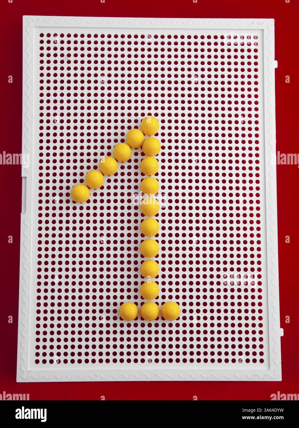 Mosaic yellow symbol number one Stock Photo - Alamy