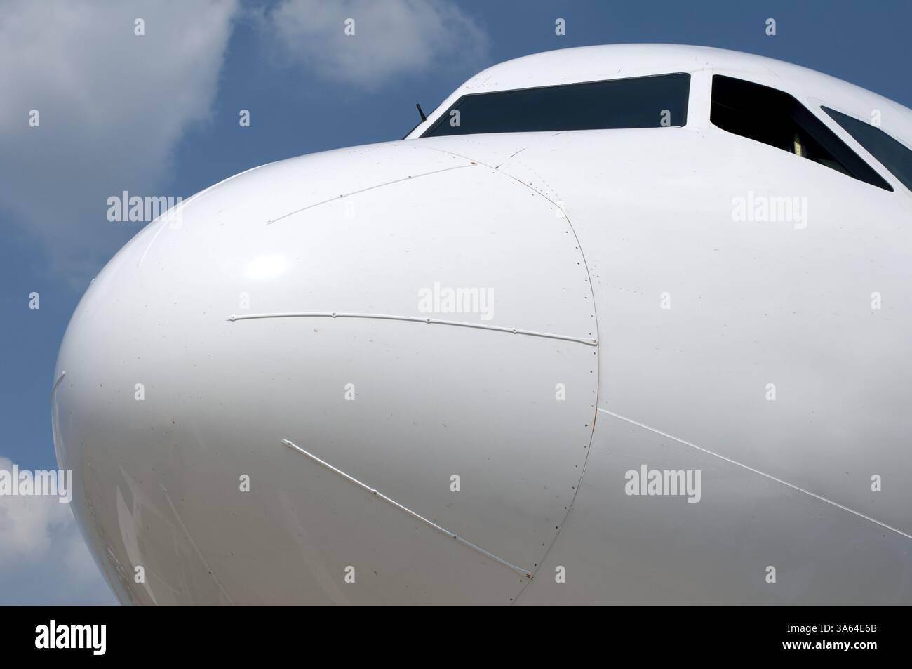 The front of an aircraft in close up. Horizontal image Stock Photo - Alamy