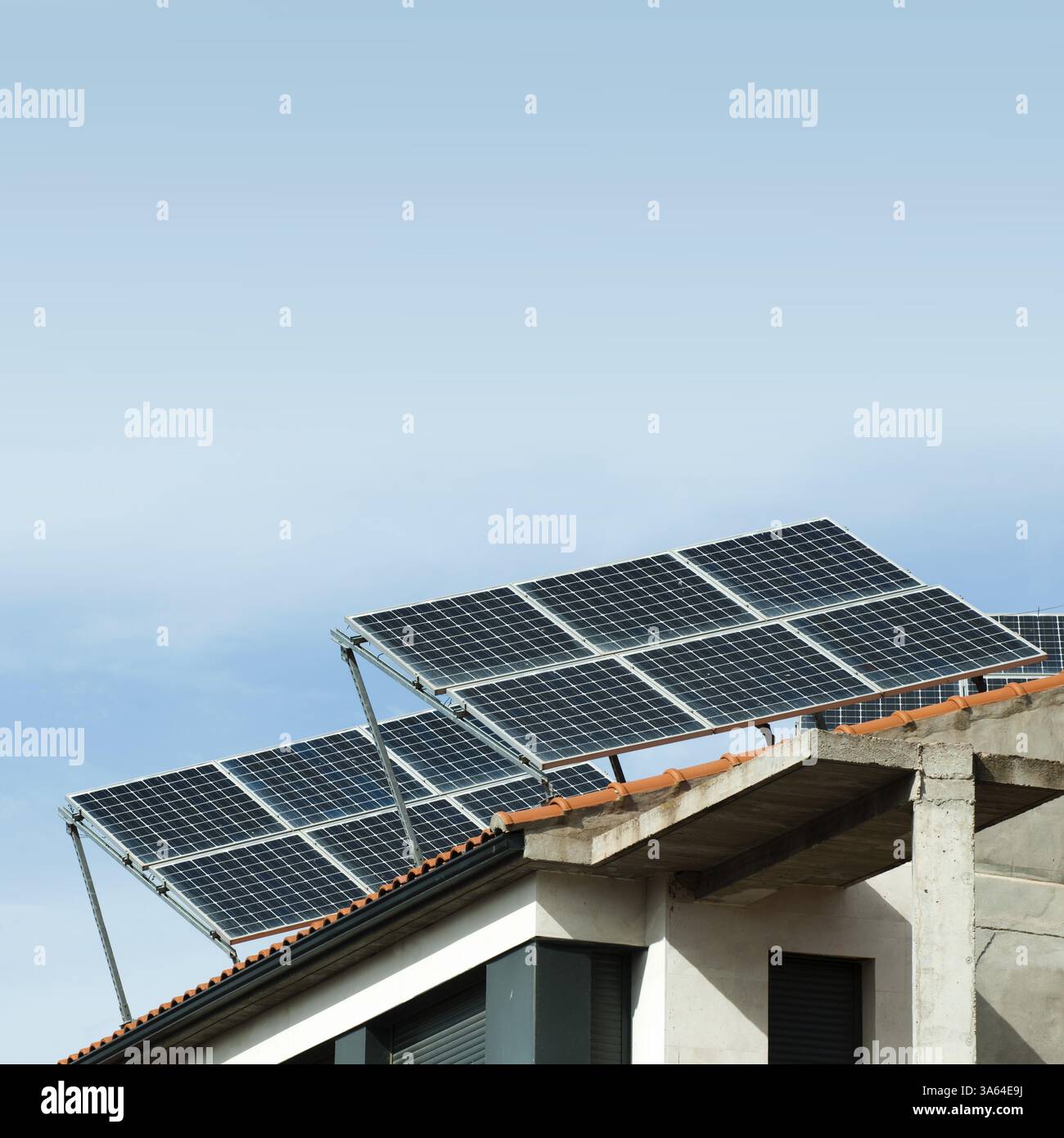 Solar systems on roofs hi-res stock photography and images - Alamy