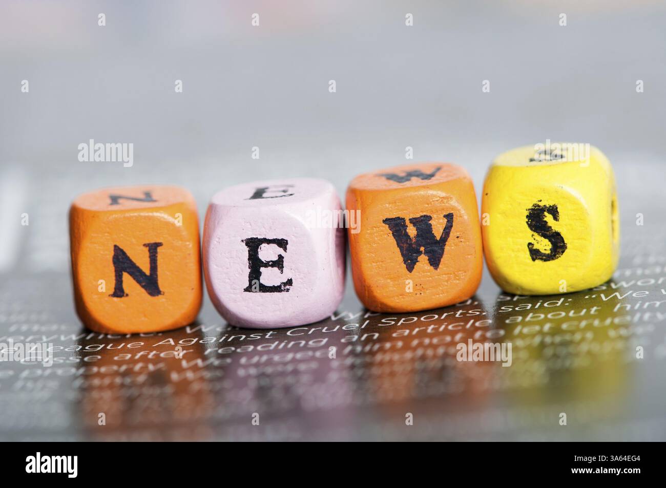 Newspaper abc hi-res stock photography and images - Alamy
