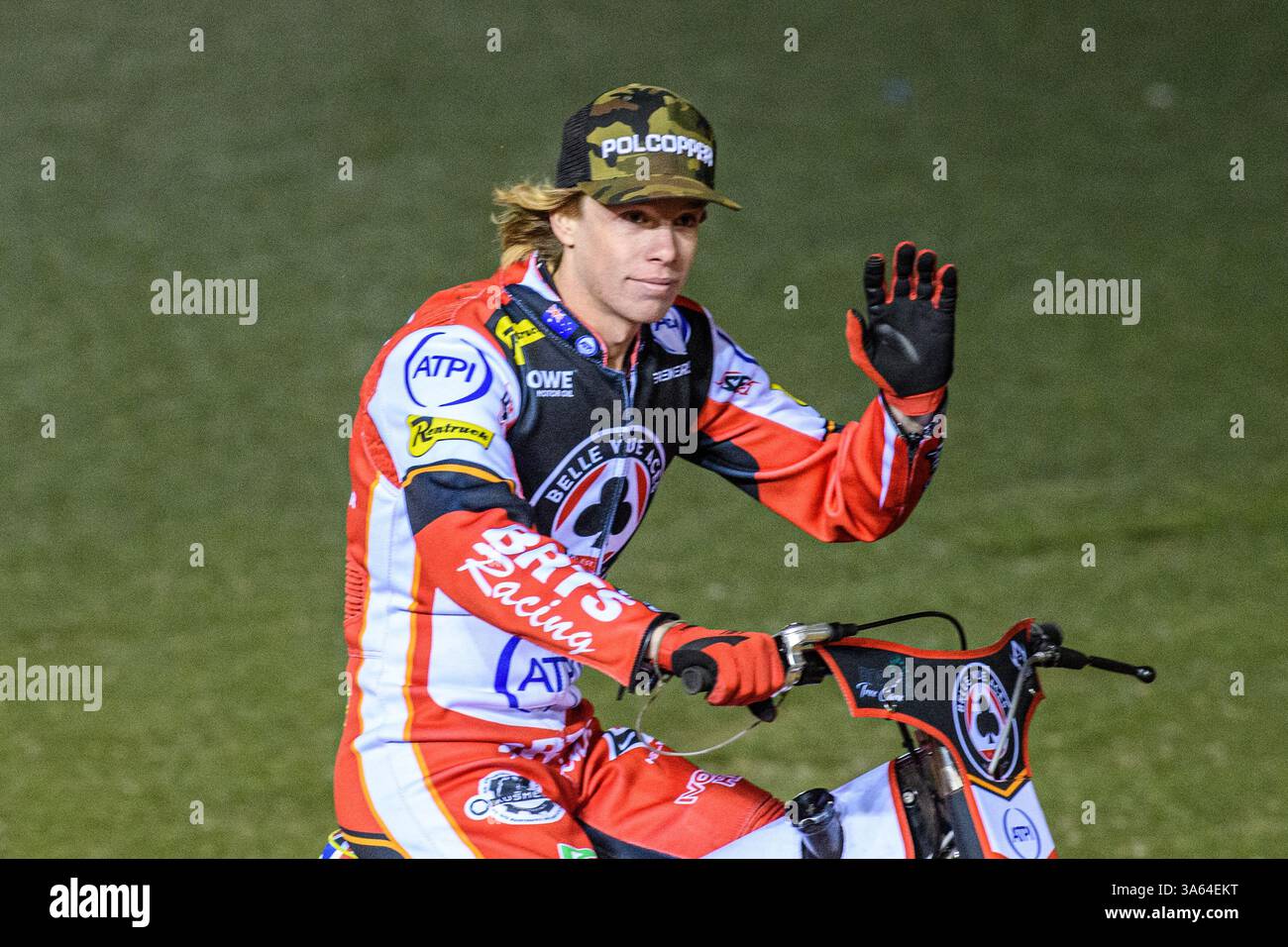 Manchester on Monday 24th March 2025.Tate Zischke of Belle Vue Aces ...