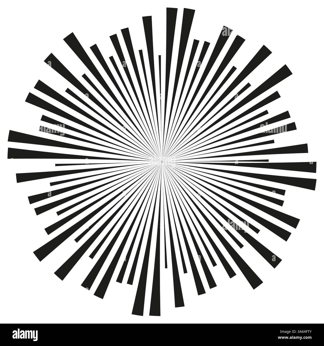 Circular burst effect. Abstract explosion rays. Radial speed lines ...