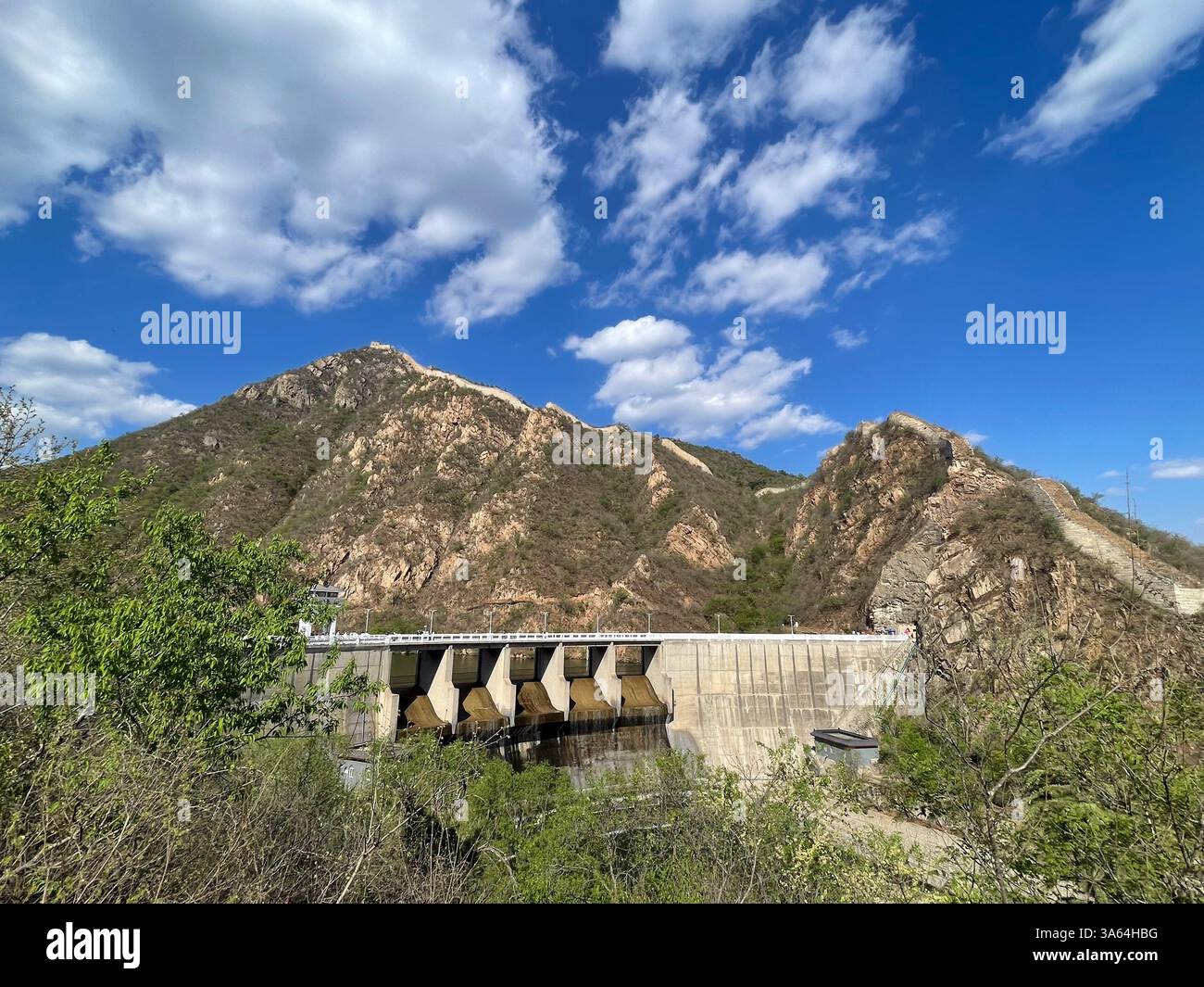 The main reservoir dam below the Great Wall Stock Photo - Alamy