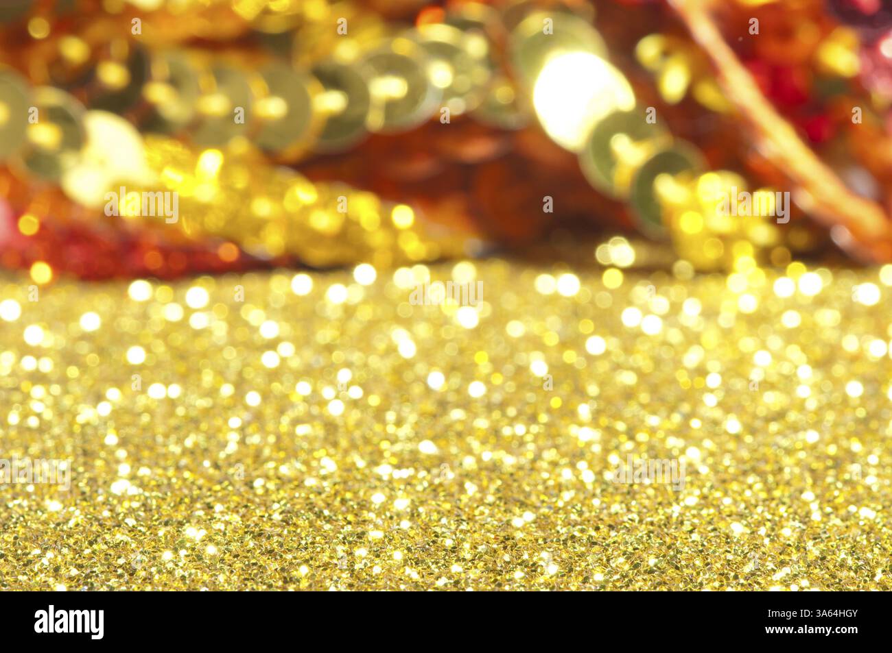 Holiday yellow shiny background. Blurry lights in yellow colors Stock ...