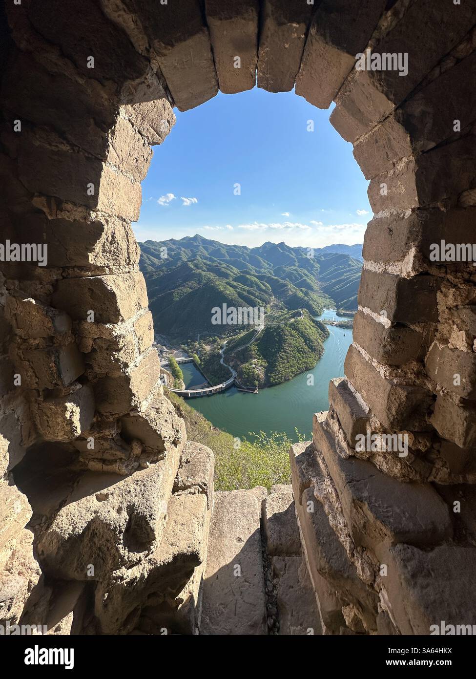 A section of wild wall surround the preserved Great Wall section at ...