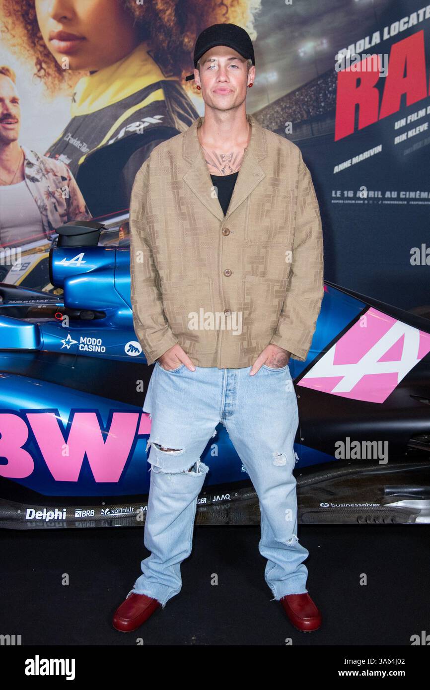 Paris, France. 20th Mar, 2025. Matteo sinet attending the Rapide ...