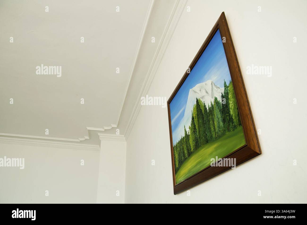 Oil painting on white wall Stock Photo - Alamy