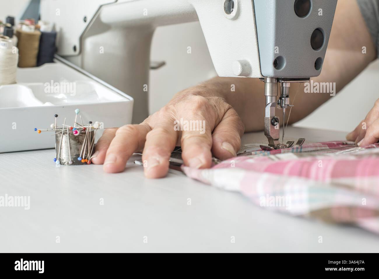 Sewing machine close up Stock Photo - Alamy
