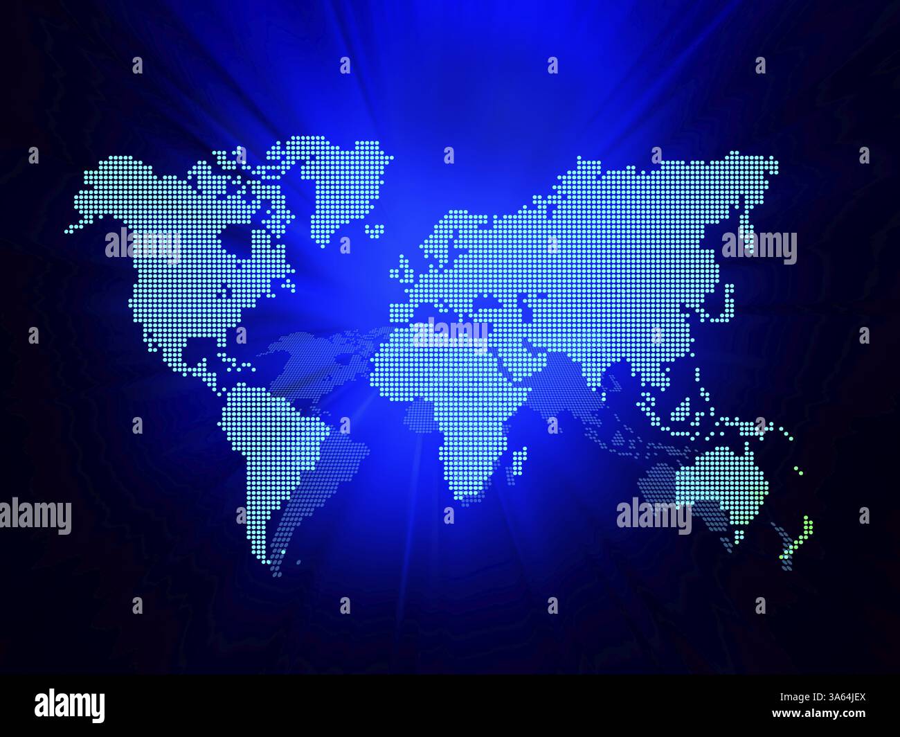 Dot World map business background. Blue colors lights on background ...