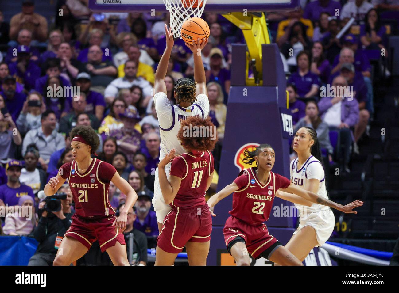 Baton Rouge, United States. 24th Mar, 2025. LSU Lady Tigers guard ...