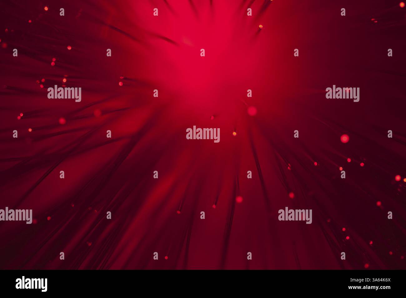 Red colors optical fibers Stock Photo - Alamy