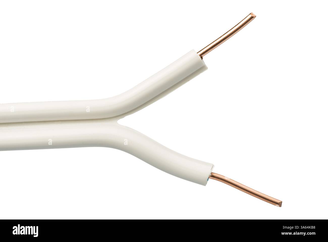 Exposed cables and wires. Studio shot white isolated Stock Photo - Alamy
