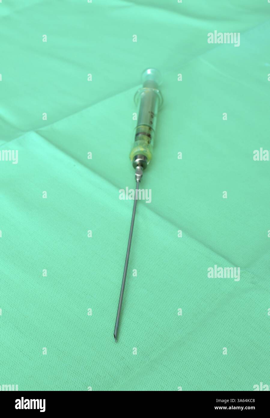 Big Glass syringe. Authentic image Stock Photo - Alamy