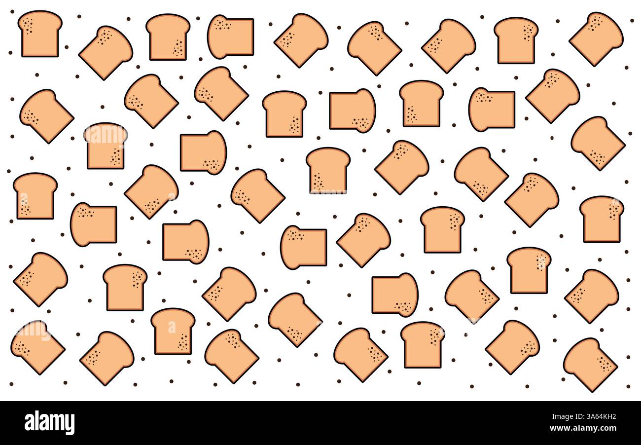 Abstract toast pattern. Wallpaper decoration. Vector illustration Stock ...