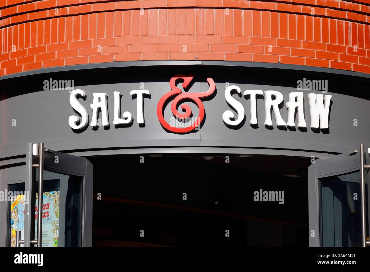 Signage for Salt & Straw, a Portland-based chef-driven ice cream shop ...