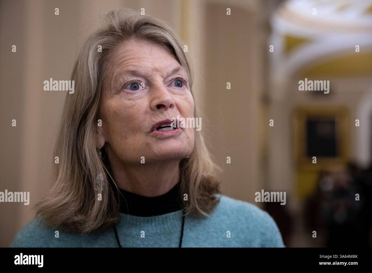 Sen. Lisa Murkowski (R-Alaska) is seen at the U.S. Capitol March 24 ...