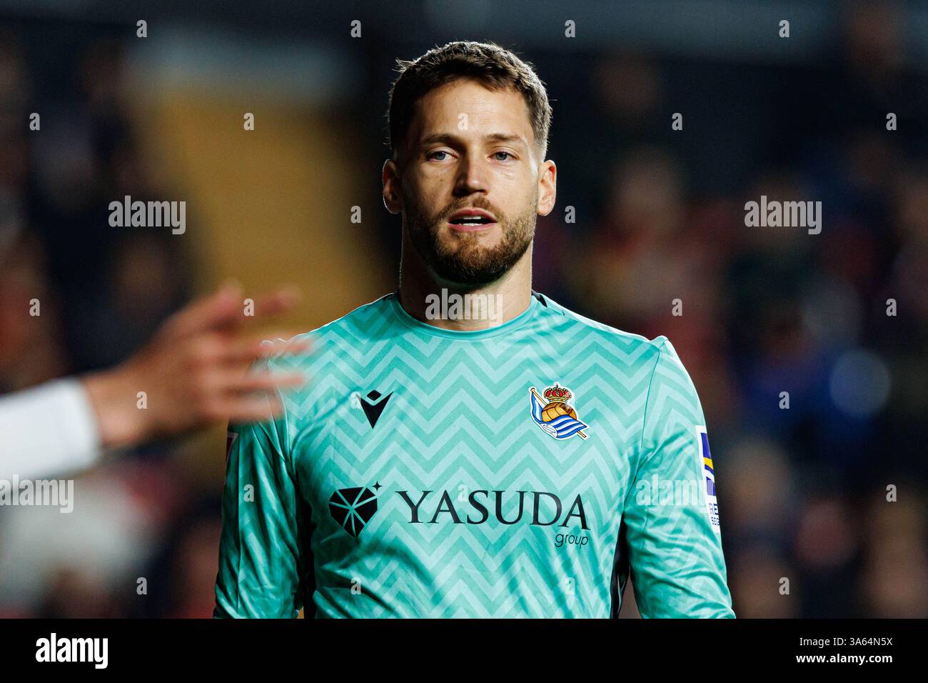 Alex Remiro of Real Sociedad de Futbol seen in action during LaLiga EA ...