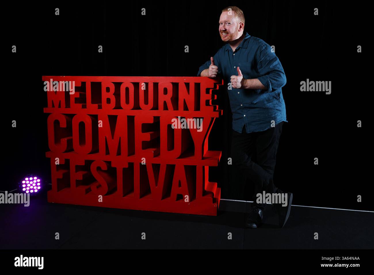 Melbourne, Australia. 25th Mar, 2025. Comedian Luke McGregor poses for ...