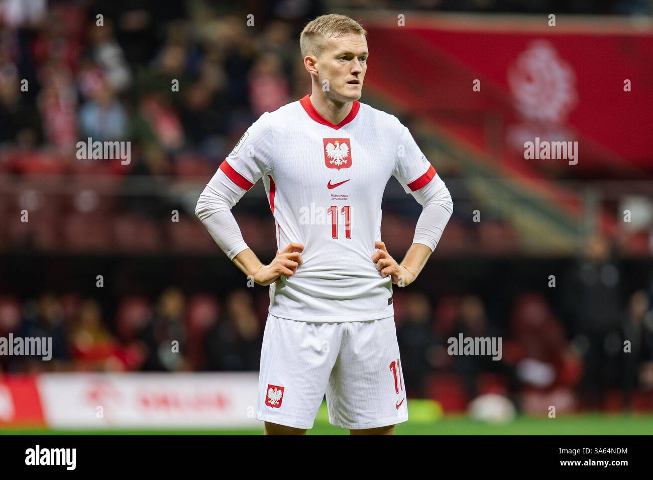 Warsaw, Poland. 24th March, 2025. Karol Swiderski of Poland seen during ...