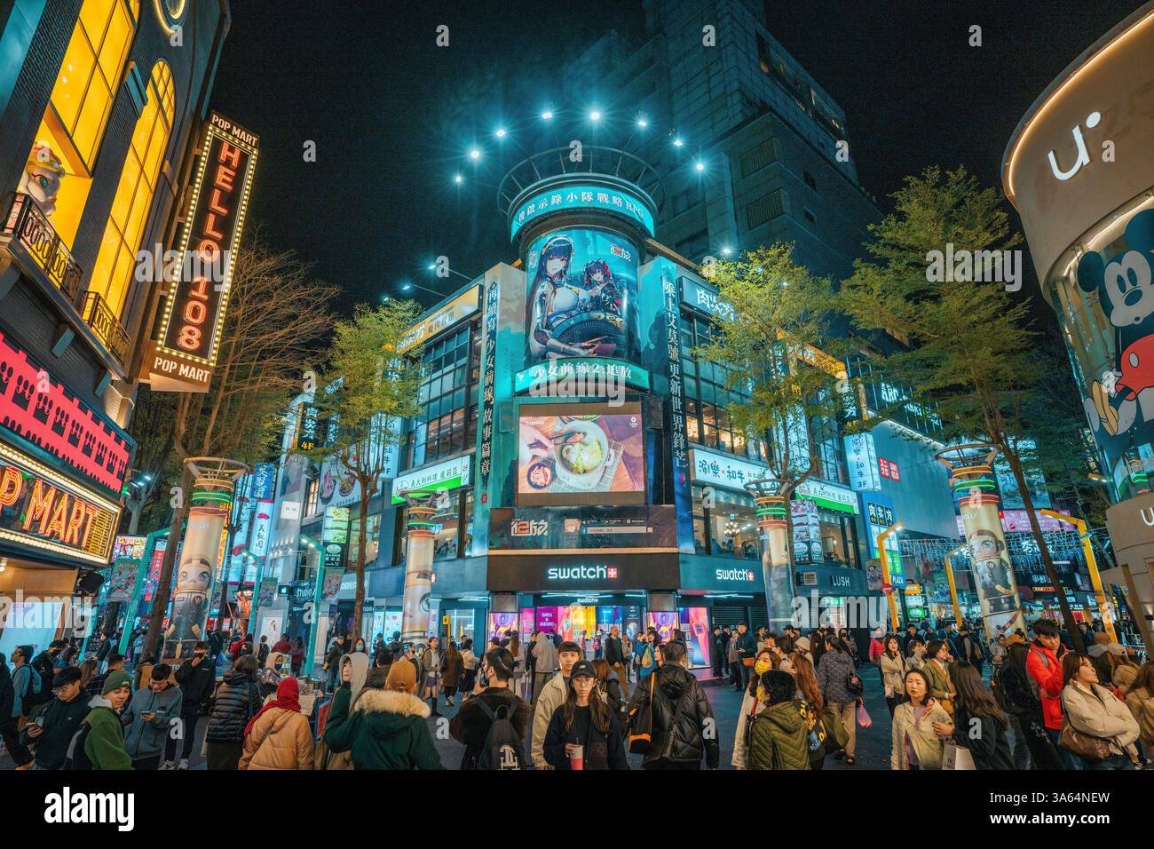 The Vibrant Neon Lights of Ximending Taipei Stock Photo - Alamy