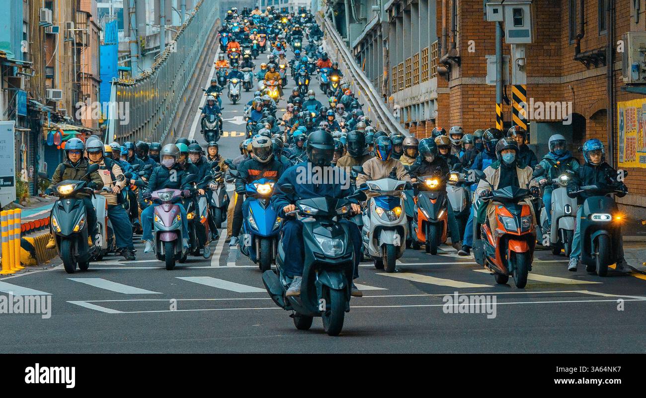 The famous motorcycle waterfall of Taipei Taiwan Stock Photo - Alamy