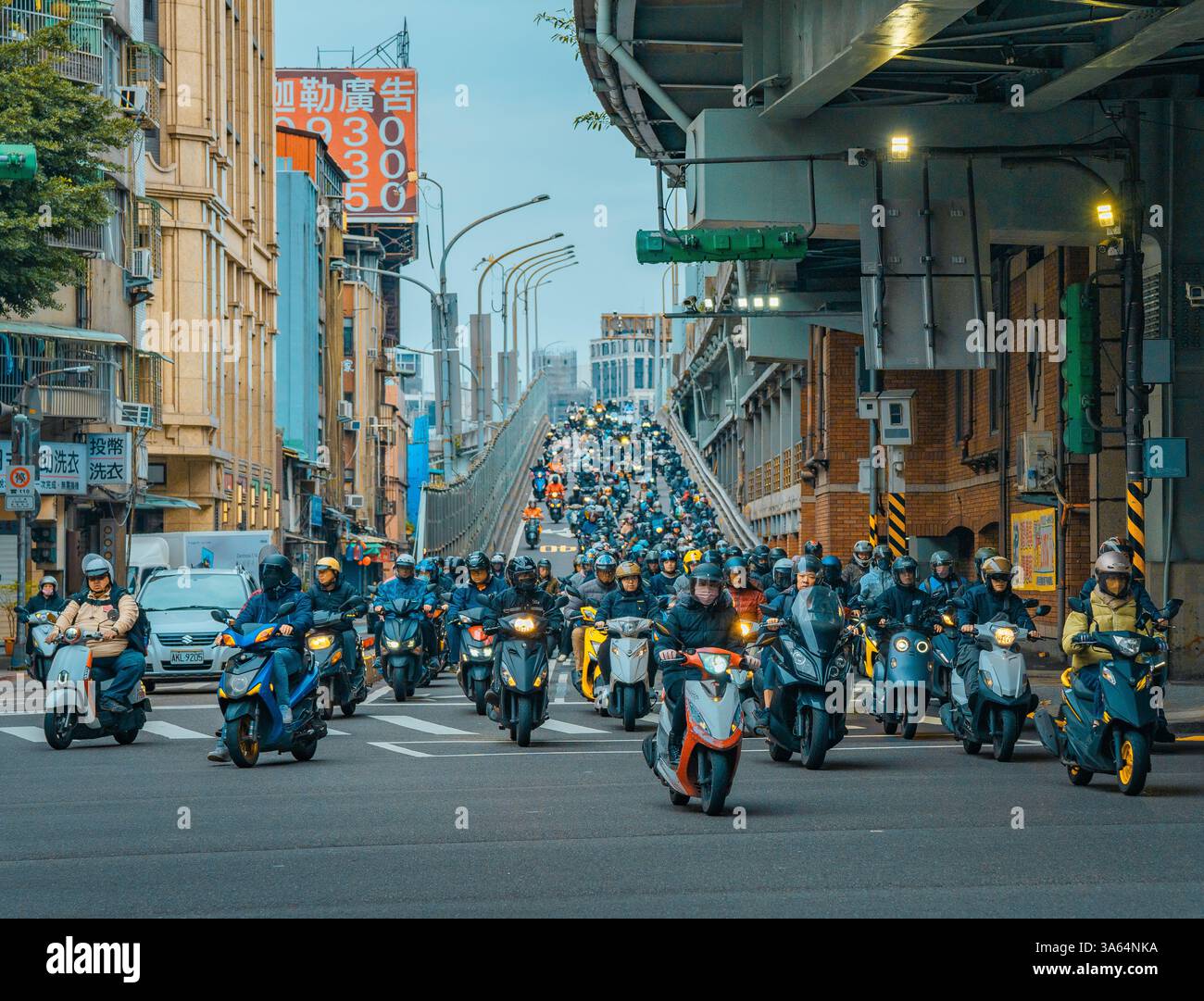 The famous motorcycle waterfall of Taipei Taiwan Stock Photo - Alamy