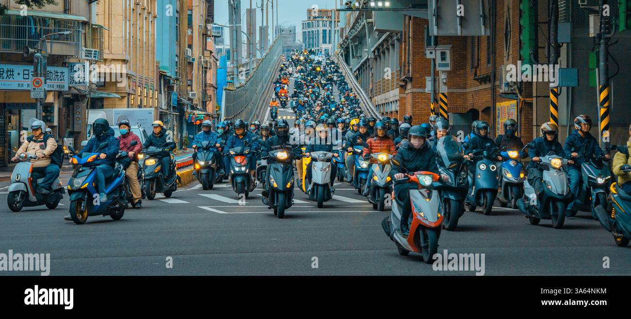 The famous motorcycle waterfall of Taipei Taiwan Stock Photo - Alamy